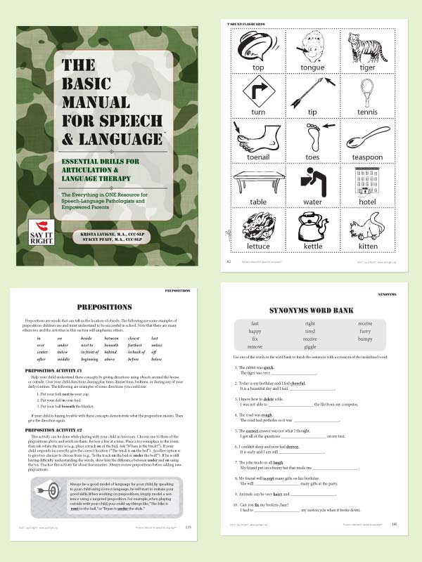 The Basic Manual for Speech and Language - articulation and language ...